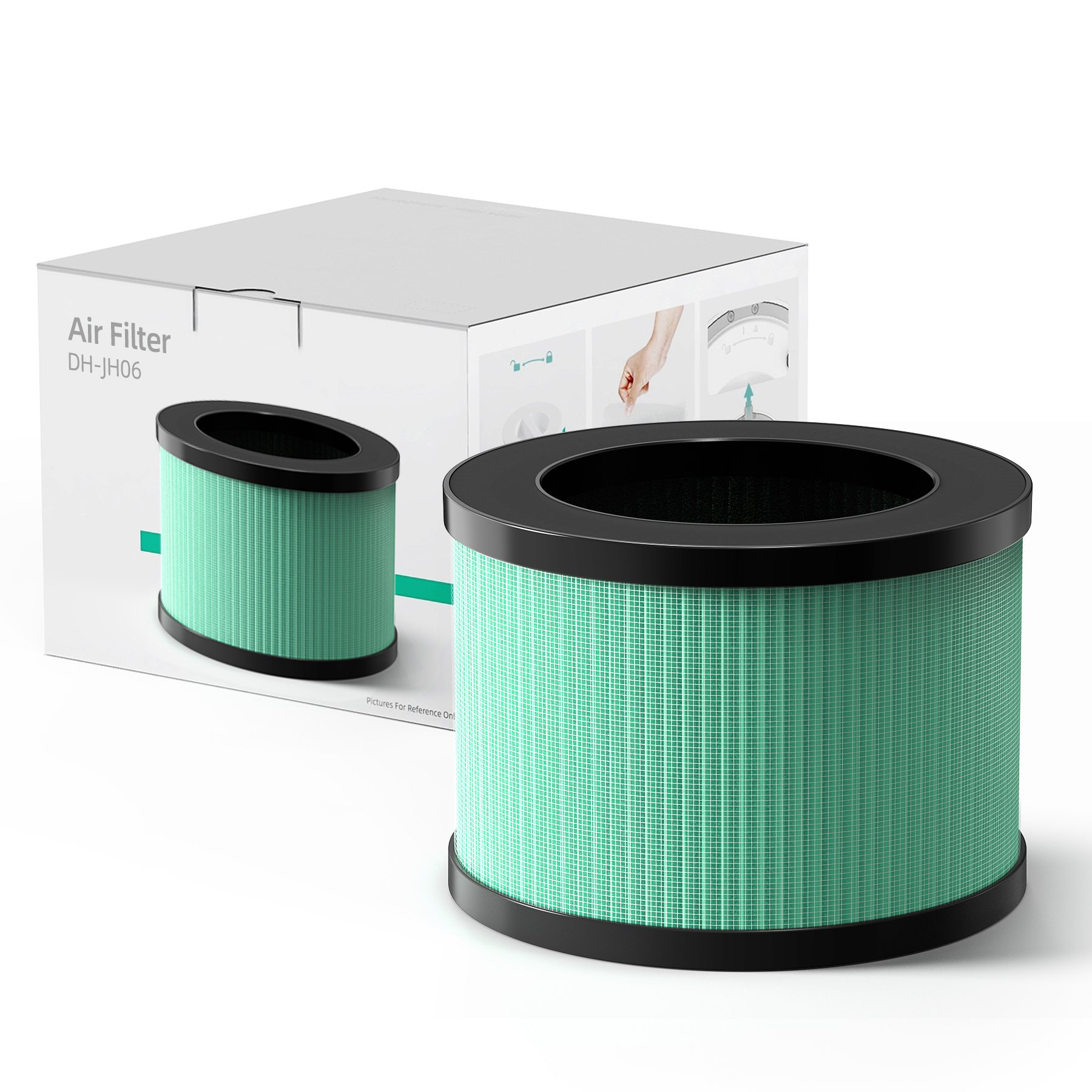 ALROCKET JH06(White/Black) Air Purifier Filter Replacement for Pollen ...